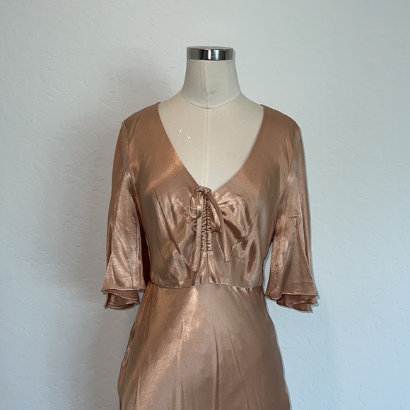 Shona Joy | Dresses | Nwt Shona Joy Rose Satin Midi Dress Size 6 | Poshmark